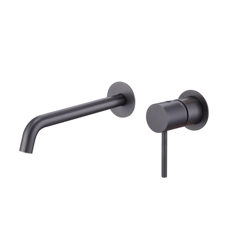 MONZA WALL-MOUNTED SINGLE-LEVER BASIN MIXER WITH CONCEALED PART BLACK ...