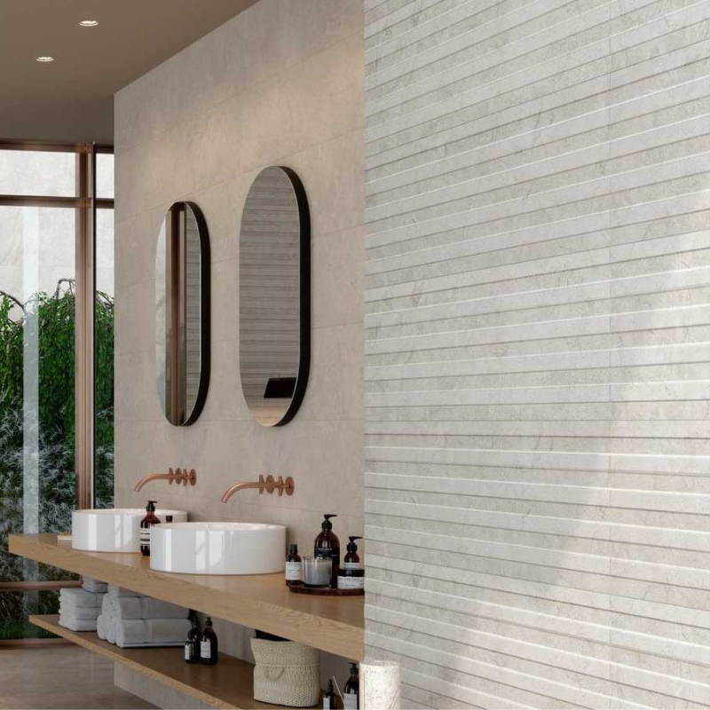 MARAZZI ALBA WALL GREIGE STRUTTURA WALLTONE 3D 30X90 RETTIFICATO