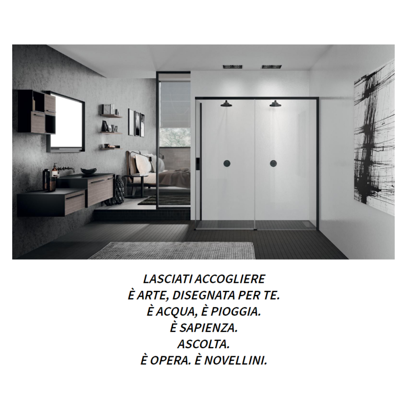 NOVELLINI OPERA 2PH NICCHIA 1 ANTA SCORREVOLE MONTANTE CROMO LUCIDO...