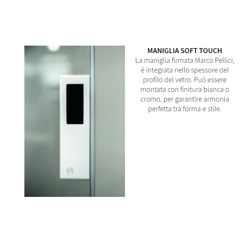 NOVELLINI OPERA 2PH NICCHIA 1 ANTA SCORREVOLE MONTANTE CROMO LUCIDO...